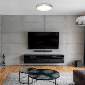 Rabalux Stříbrné stropní LED svítidlo Dewson 450mm 37W 71289