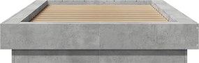 Rám postele betonově šedý 75 x 190 cm kompozitní dřevo 3281248