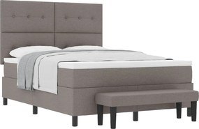Postel s boxspringem s čelo Taupe 140 x 190 cm textil 3344069