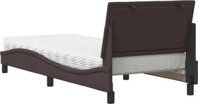 Postel s matrací Hanko tmavě hnědá 80 x 200 cm textil 3310492