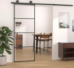 vidaXL Posuvné dveře 76 x 205 cm čiré ESG sklo a hliník [151656] Barva: Bílá