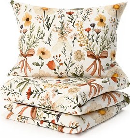 Krepové povlečení FLORAL RIBBON POLY barevné Rozměr povlečení: 70 x 90 cm | 140 x 220 cm