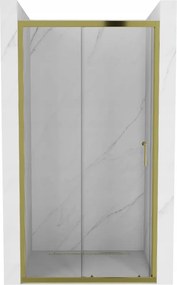 Mexen Apia posuvné sprchové dveře 110 cm, transparentní, zlaté - 845-110-000-50-00