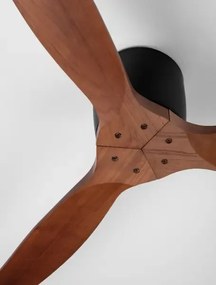 LED černo-dřevěné moderní stropní svítidlo Ninemia s dálkovým ovládáním