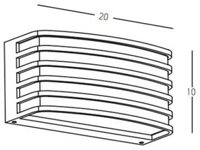 Zambelis E275 - Venkovní nástěnné svítidlo 1xE27/20W/230V IP54 hnědá