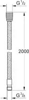 Grohe  - Sprchová hadice VitalioFlex Metal Long-Life 200 cm chrom