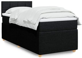 Box spring postel s matrací černá 100 x 200 cm textil 3289669