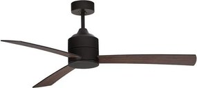 NV 9952350 Stropní ventilátor AXEL černý hliník a listy ořech - NOVA LUCE