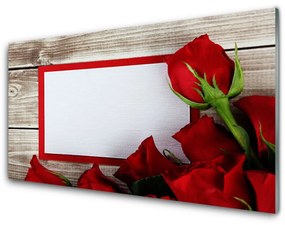 akrylový obraz Růže Květiny Rostlina 140x70 cm