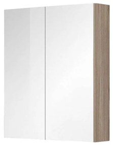 Mereo, Aira, Ponte koupelnová galerka 60 cm, zrcadlová skříňka, dub Kronberg CN716GD