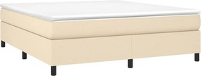 Box spring postel s matrací krémová 160x200 cm textil 3144436