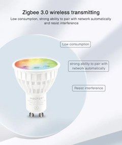 LED Solution Mi-Light MiBoxer ZIGBEE LED žárovka RGB+CCT 4W GU10