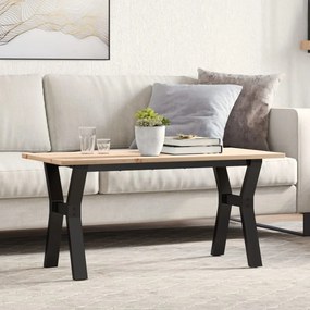 Konferenční stolek s Y rámem 100x50x45 cm borové dřevo a ocel 3282710