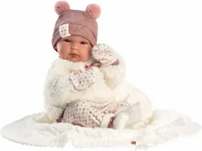 Llorens 63576 NEW BORN HOLČIČKA - realistická panenka miminko s celovi