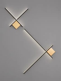 Designové nástěnné svítidlo Cross 50 zlatá