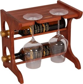 Domácí vinotéka 646 - Malá vinotéka na 2 lahve a 2 skleničky