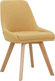 Danish style Jídelní židle Rudi, textil, žlutá