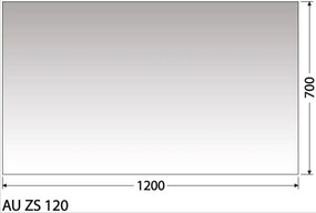 INTEDOOR Austin zrcadlo na hliníkovém rámu s LED osvětlením AU ZS 120