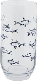Sklenička s rybkami Sun Sea And Fish - Ø 7*14 cm / 380 ml