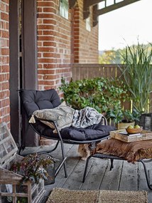BLOOMINGVILLE Zahradní lehátko s podnožkou BOEL černé 82059701