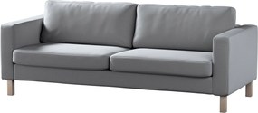 Potah na pohovku IKEA Karlstad 3-místná, nerozkládací, krátký barva šedá látka sametová