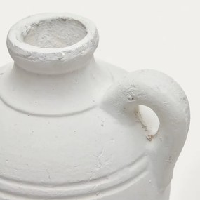 OnaDnes -20% Bílá terakotová váza Kave Home Palafrugell 36 cm