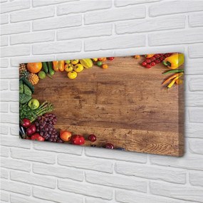 Obrazy na plátně Board chřest ananas jablko 140x70 cm
