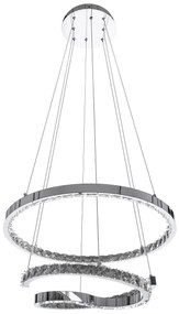 Toolight - Závěsná stropní lampa Ring Crystal LED - chrom - APP773-2CP