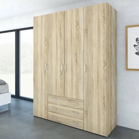 FALCO Čtyřdveřová  šatní skříň Home 10 dub sonoma