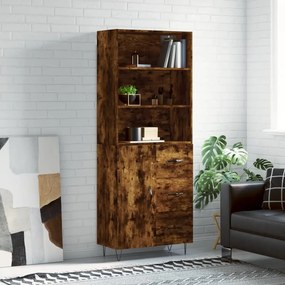 vidaXL Skříň highboard 69,5 x 34 x 180 cm kompozitní dřevo [3189438] Barva: kouřový dub