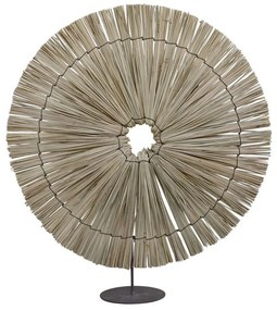 Stolní dekorace z mořské trávy ve tvaru kruhu na noze - 45*11*50 cm
