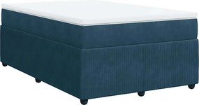 Box spring postel s matrací tmavě modrá 120 x 200 cm samet 3285636