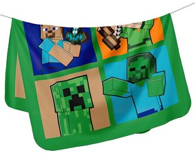 TipTrade dětská deka fleece MINECRAFT FIGURE, zelená, 150x200cm