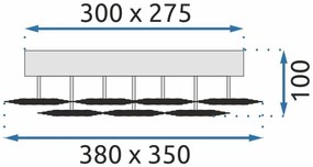 Toolight Stropní LED osvětlení Crystal Modern D2 MS015-C chrome