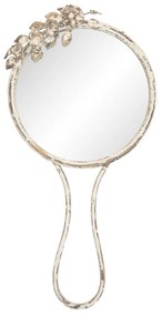 Kovové nástěnné vintage zrcadlo ve tvaru zrcátka - 32*62*4 cm