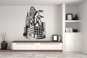 Lepy.cz Samolepka na zeď King kong - Město Velikost (šířka x výška): 55x79cm, Barevná varianta: Tmavě červená