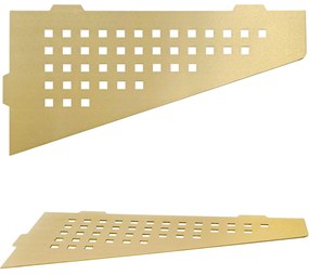 Rea Rea, kovová rohová koupelnová police 30x15 cm SF05, zlatá matná, REA-06015