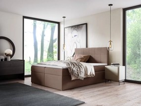 Eka Kontinentální čalouněná postel SMART - Trinity (90x200 cm) Barva látky Trinity: Černá (Trinity 2316)