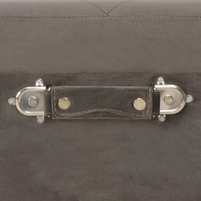 Stolička s úložným prostorem 40 cm šedá samet 329253