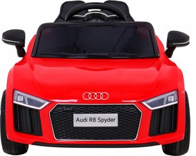 Ramiz Elektrické autíčko Audi R8 pro děti červené + dálkové ovládání + EVA + plynulý start + MP3 LED