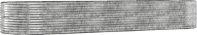 Vyvýšený záhon stříbrný 447x140x68 cm pozinkovaná ocel 319112