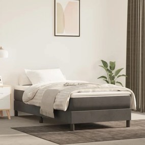 Rám postele s boxspringem tmavě šedá 90 x 190 cm samet 3120743