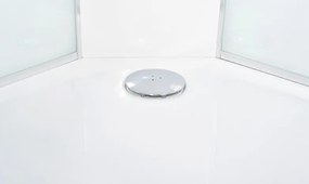 ARTTEC BRILIANT 90 x 90 cm - Parní masážní sprchový box model 9 chinchilla sklo PAN04617