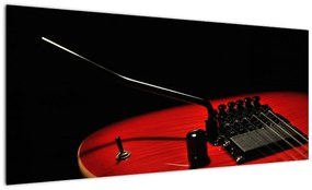 Obraz červené kytary (100x40cm)