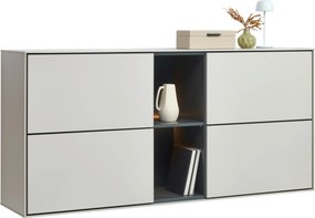 XXXLutz BOTNÍK, barvy grafitu, kašmírová, 170/81/41 cm Voleo - Botníky - 001258028001