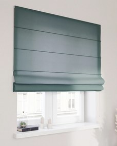 Římská roleta Capri barva zelená látka poloprůhledná, pletený vzor
