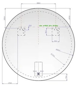 Amirro Ambiente Ronde Kruhové zrcadlo 80 cm s LED podsvícením se senzorem, 411-262