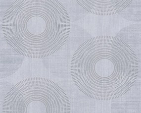 Vliesová grafická tapeta šedá, kruhy 378321 / Tapety na zeď 37832-1 Attractive (0,53 x 10,05 m) A.S.Création