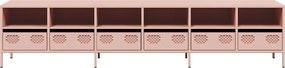 TV skříňka růžová 202 x 39 x 43,5 cm ocel válcovaná za studena 3307156