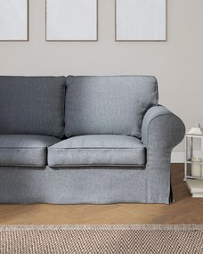 Potah na pohovku IKEA  Ektorp 2-místná, nerozkládací barva šedá látka pletený vzor